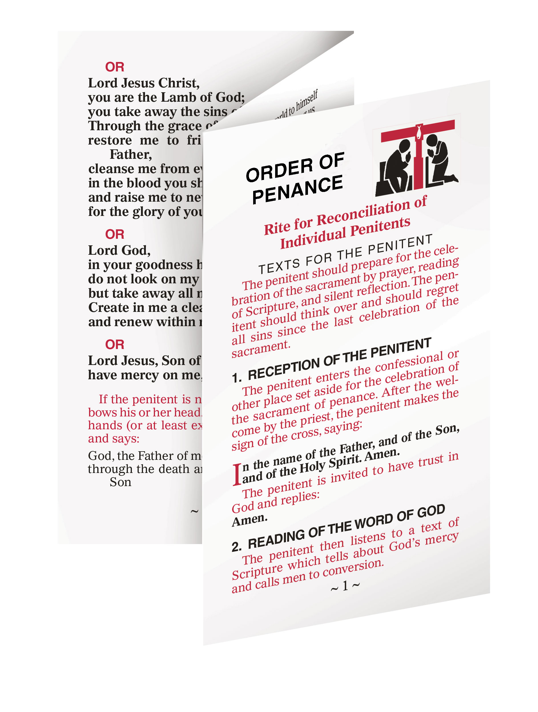 Catholic Book Publishing Order Of Penance Tri fold For The Penitents